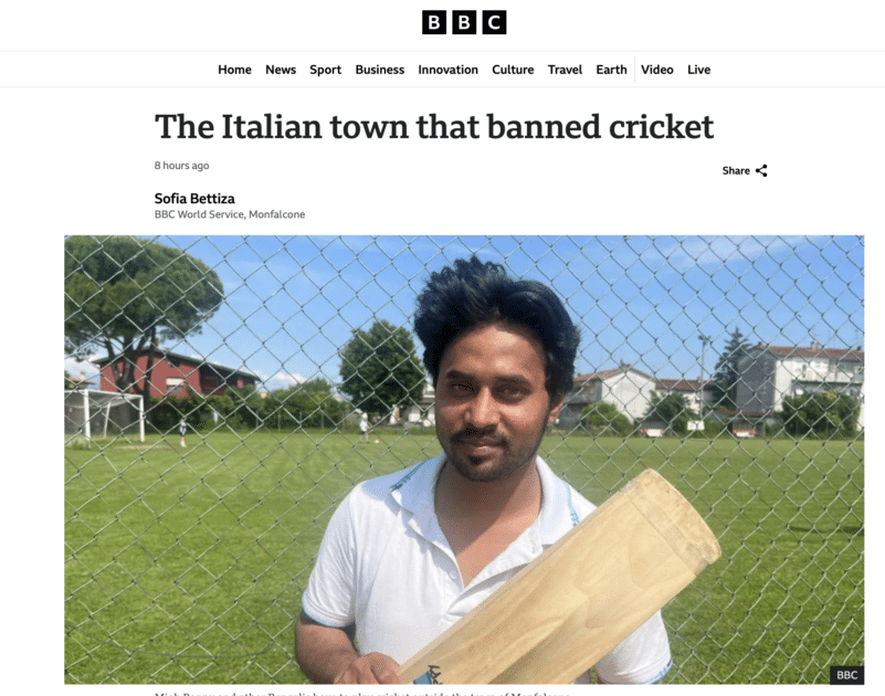 La crociata anti-cricket di Monfalcone finisce sulla Bbc